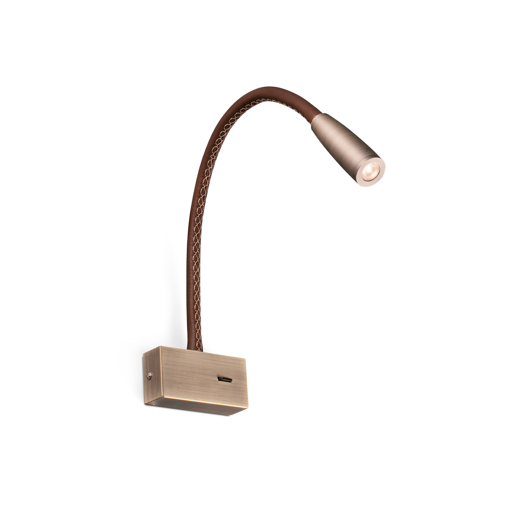 Faro Lead bronze wall sconce LED reading light vintage style