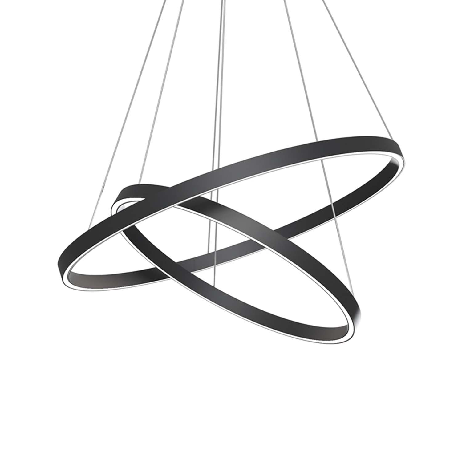 MAYTONI RIM suspension 2 golden or black rings integrated LED