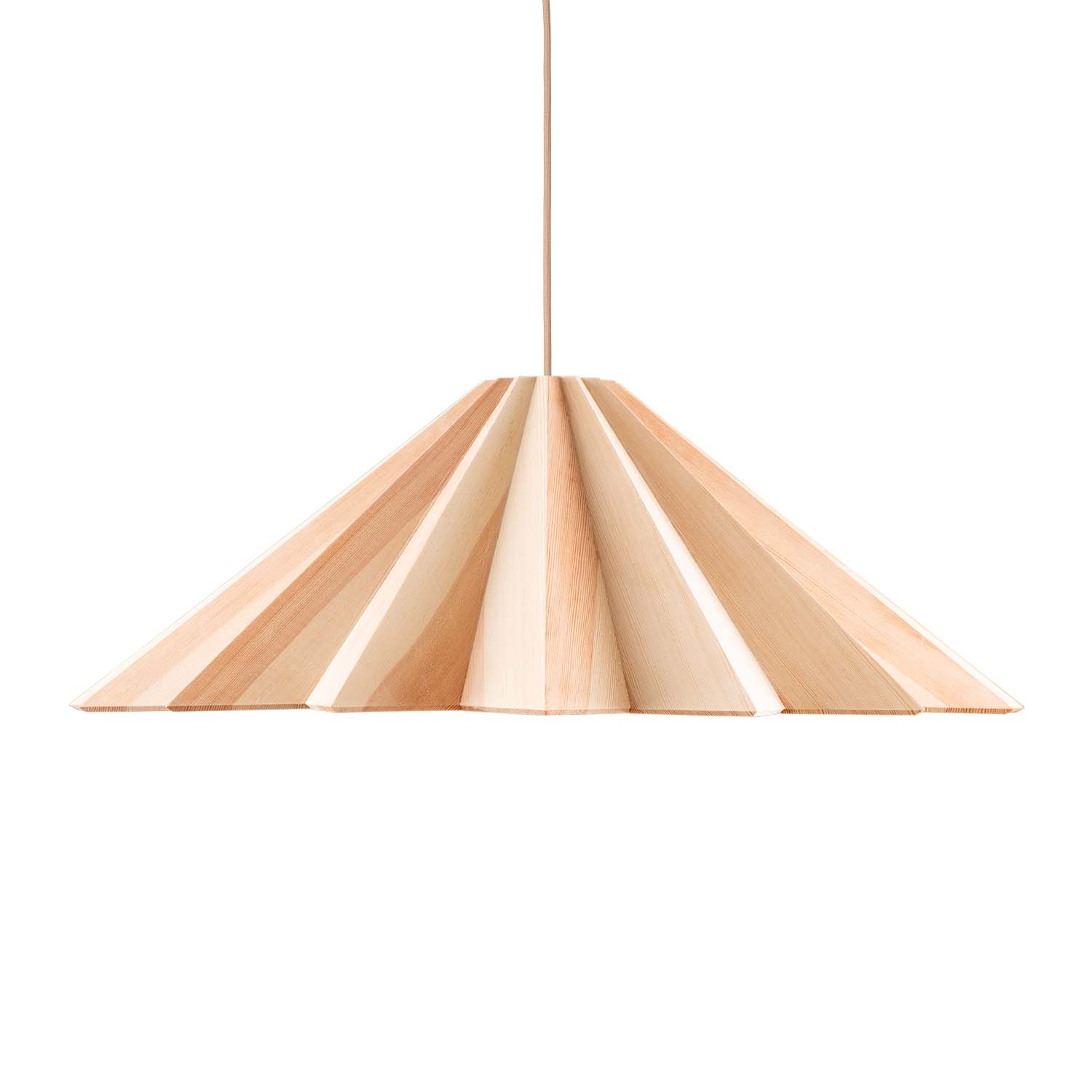 SCHNEID STUDIO STRATUS geometric pyramidal wooden chandelier